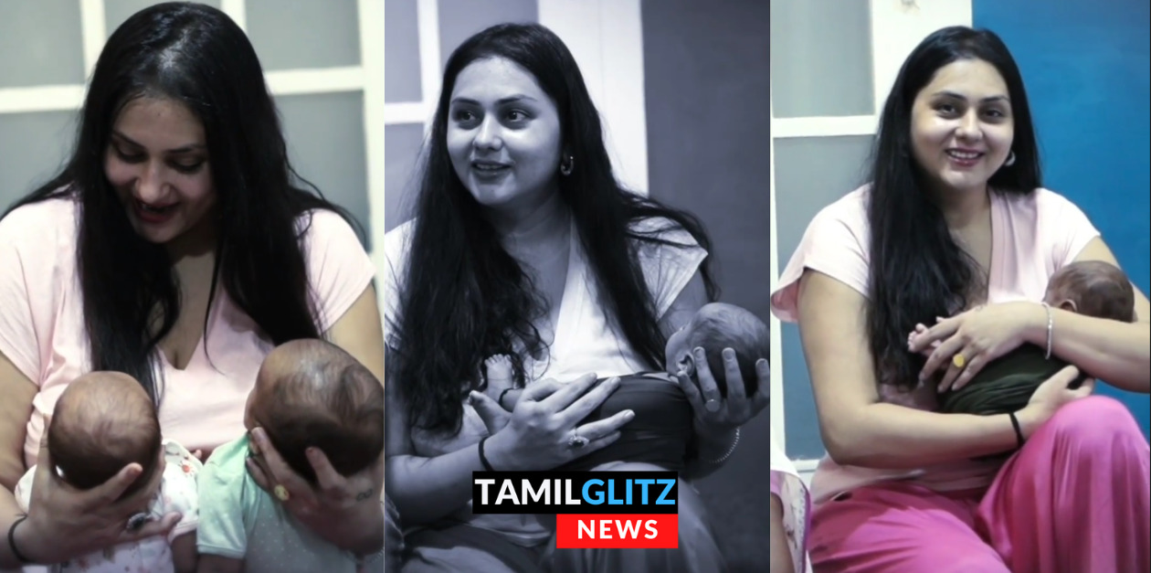 தனது இரு மகன்களை முதல் முறையாக காட்டிய நமிதா.! அழகா இருக்காங்களே ரெண்டு ...