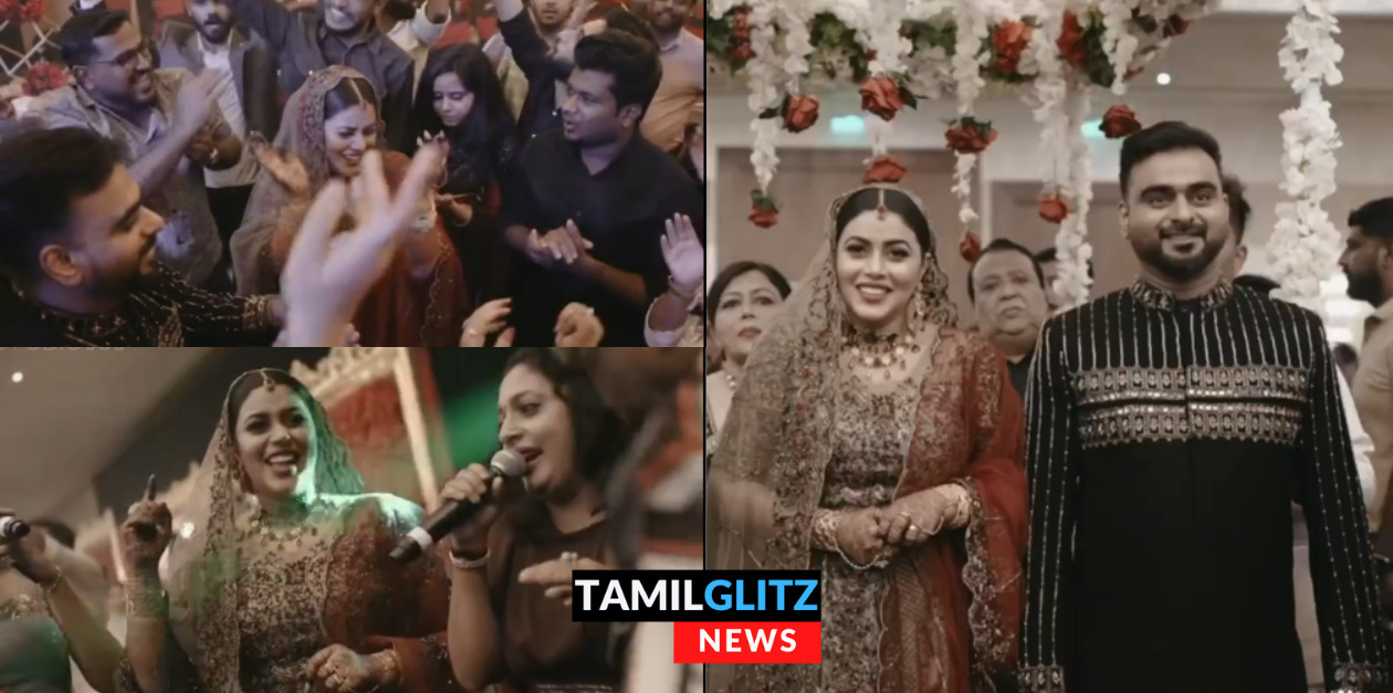 துபாயில் நடந்த திருமணம்.! கணவருடன் குத்தாட்டம் போட்டு செம்ம vibe செய்த ...