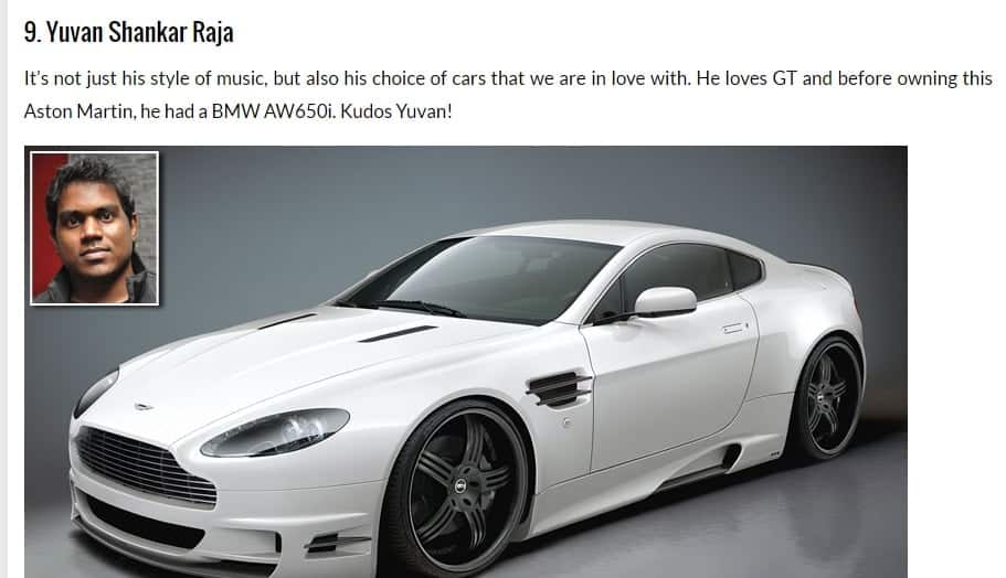 10 Most Expensive Cars Of Tamil Cinema Actors - TamilGlitz